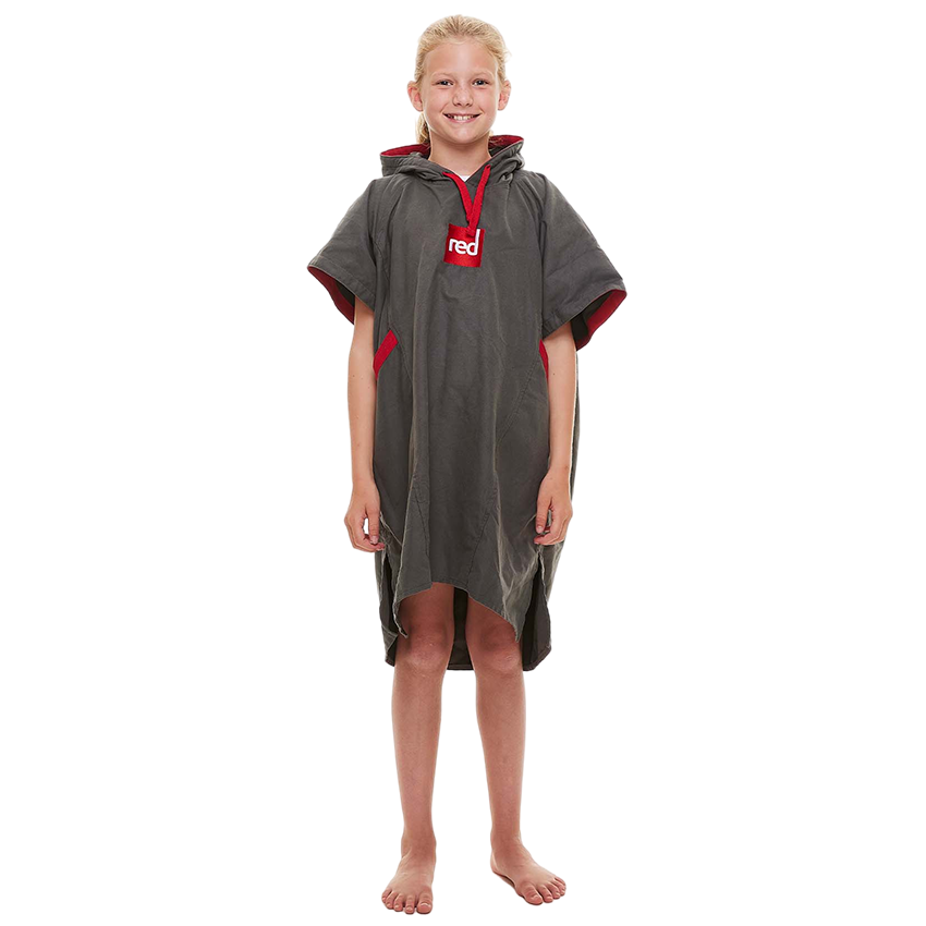 Red Original Kids Quick Dry Microfibre Changing Robe - Grey