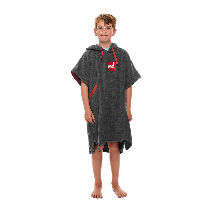 Red Equipment Hooded Kids Towelling Change Robe - Grey – Red Equipment - UK