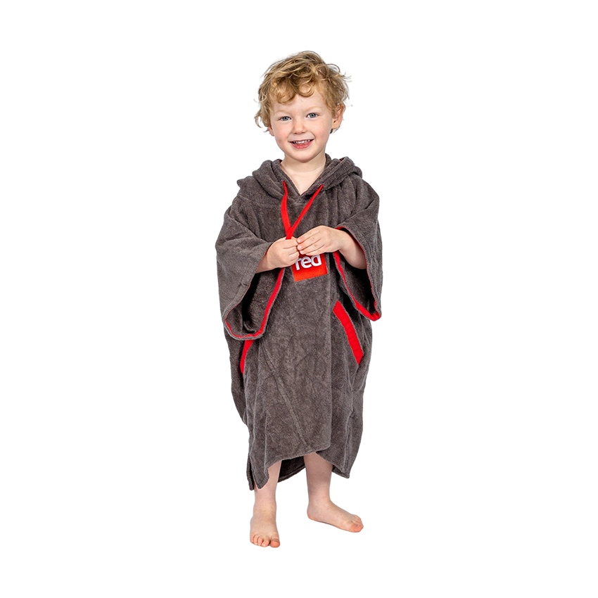 Red Equipment Hooded Kids Towelling Change Robe - Grey – Red Equipment - UK