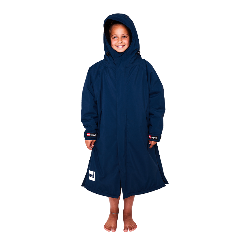 Red Original Waterproof Kids Dry Pro Robe - Navy
