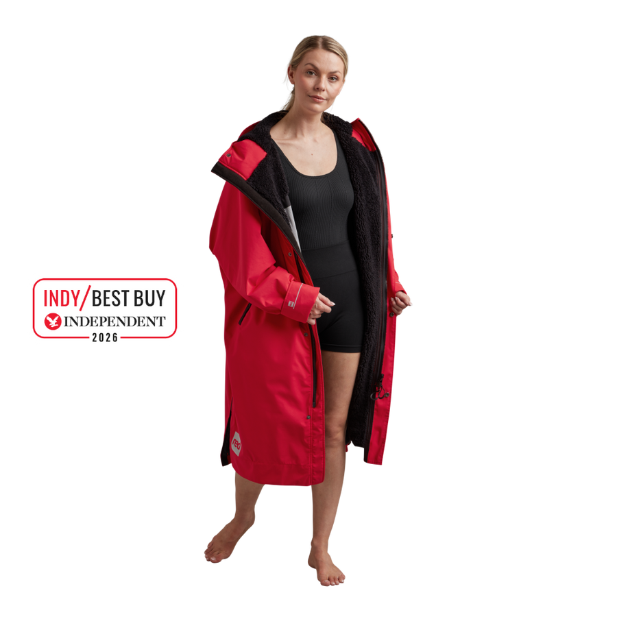 Women's Long Sleeve Waterproof Dry Changing Robe Alter Evo Pro-Red ...